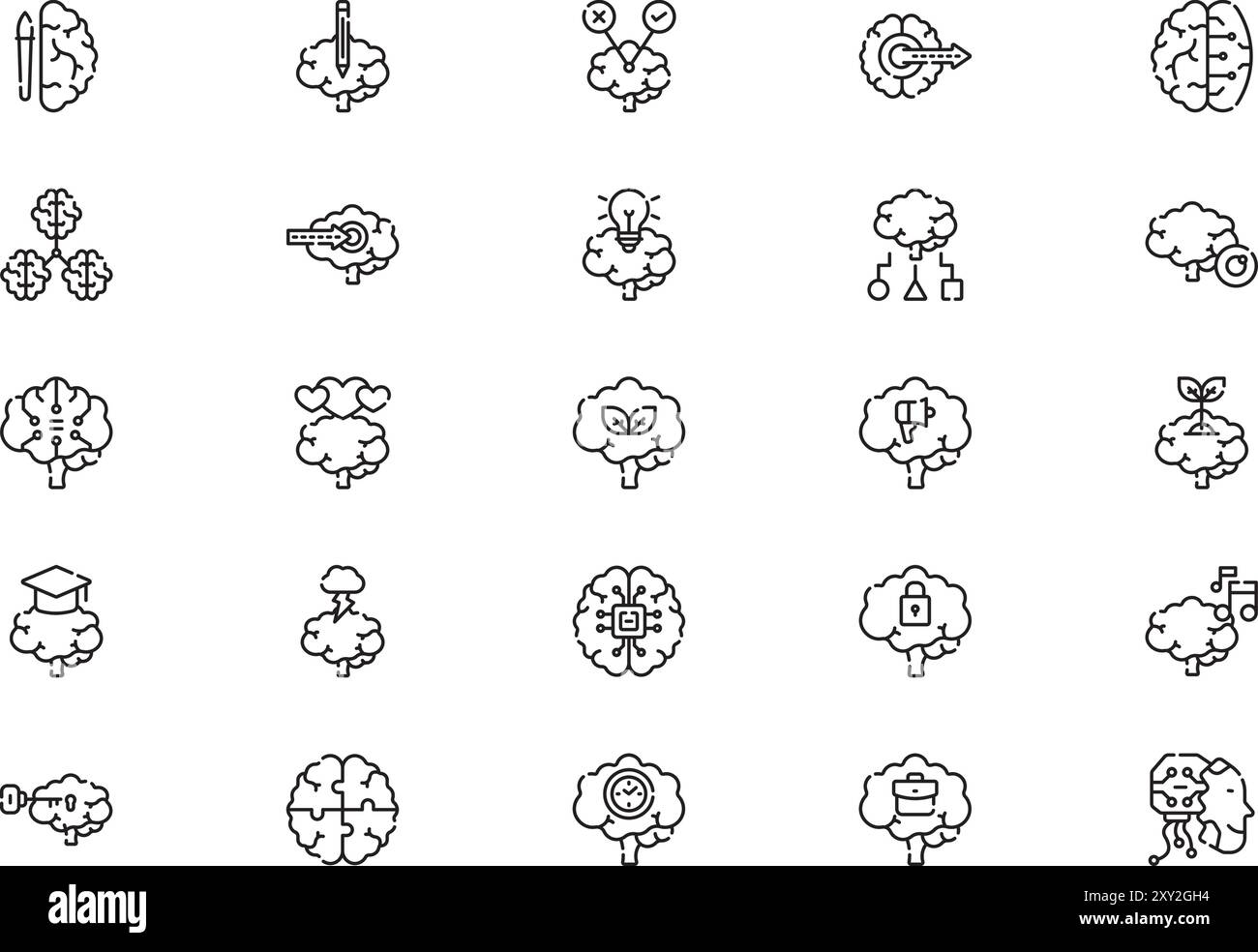 Intelligence icons collection is a vector illustration with editable ...