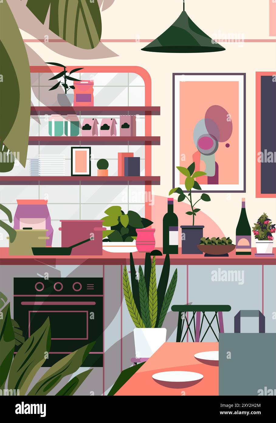 Kitchen atmosphere Stock Vector Images - Alamy