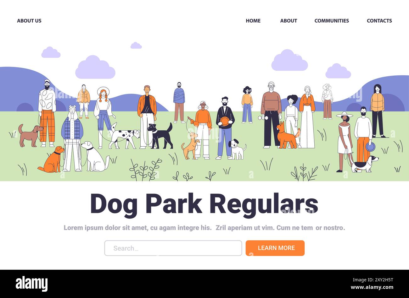 Group of pet owners people Stock Vector Images - Alamy