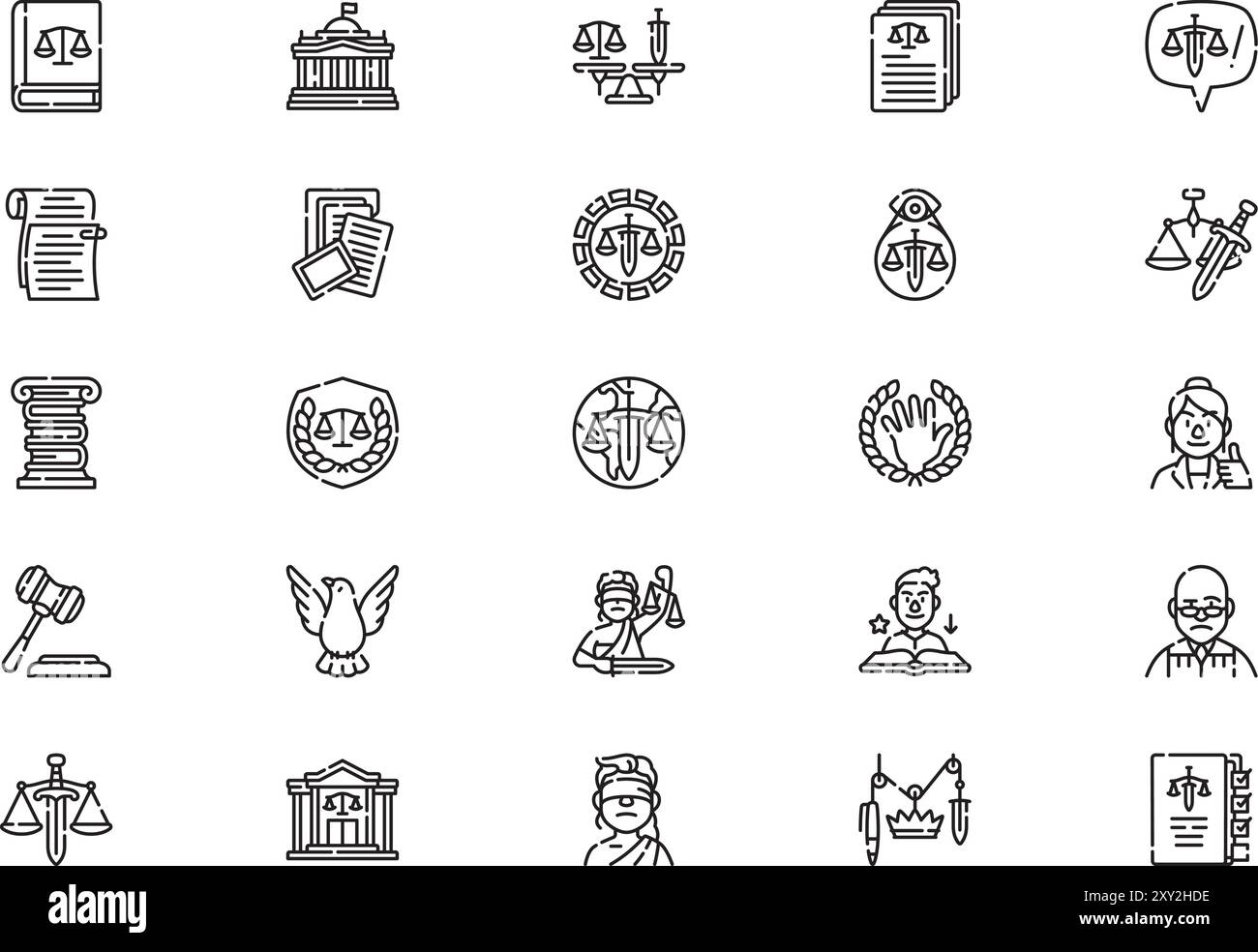 Justice icons hi-res stock photography and images - Alamy