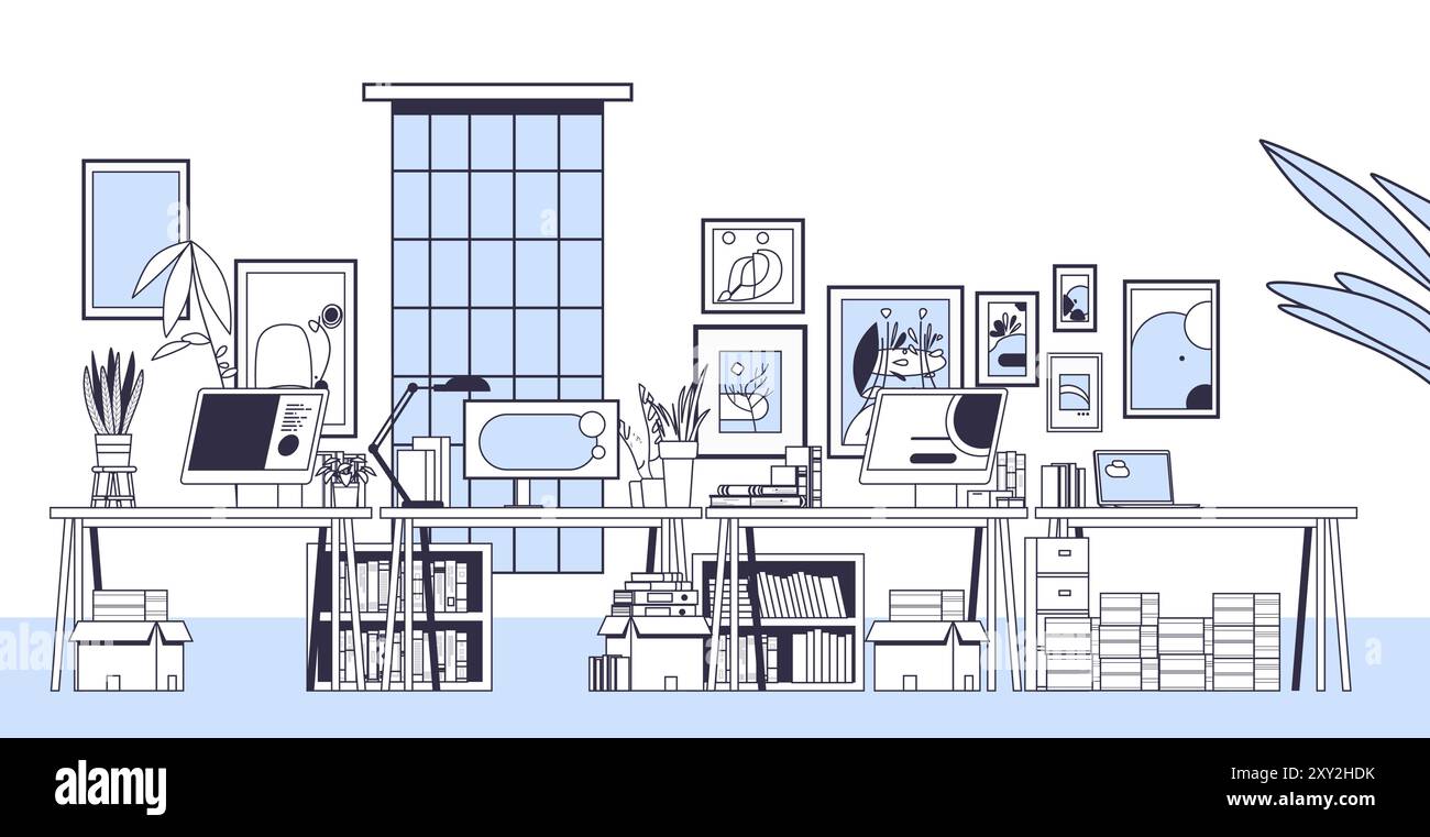 Tidy desks Stock Vector Images - Alamy