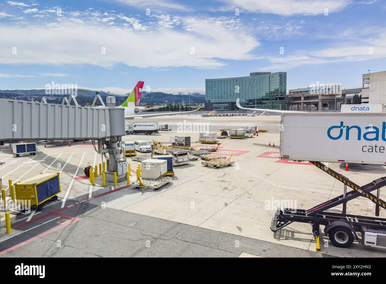 San Francisco, California, USA - August 2, 2024. Aircraft at the ...