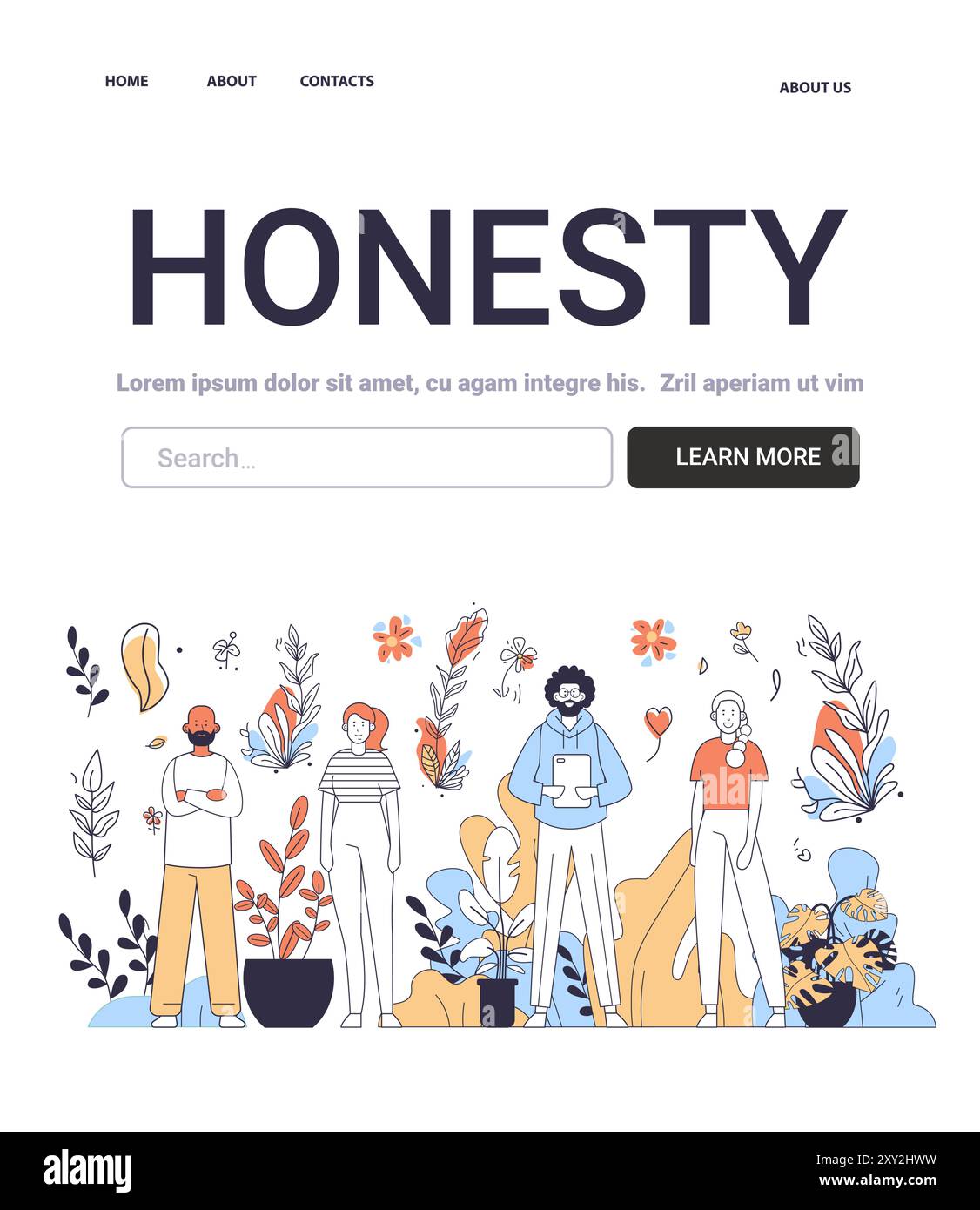 Honesty flowers Stock Vector Images - Alamy