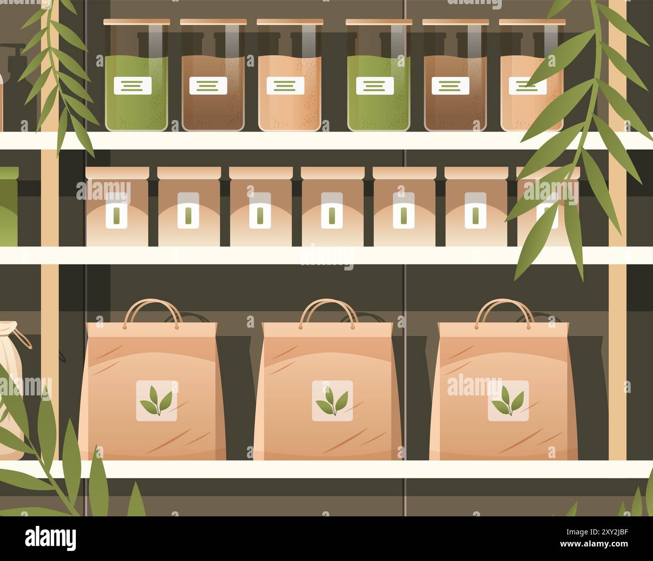 Logos on shopping bags Stock Vector Images - Alamy