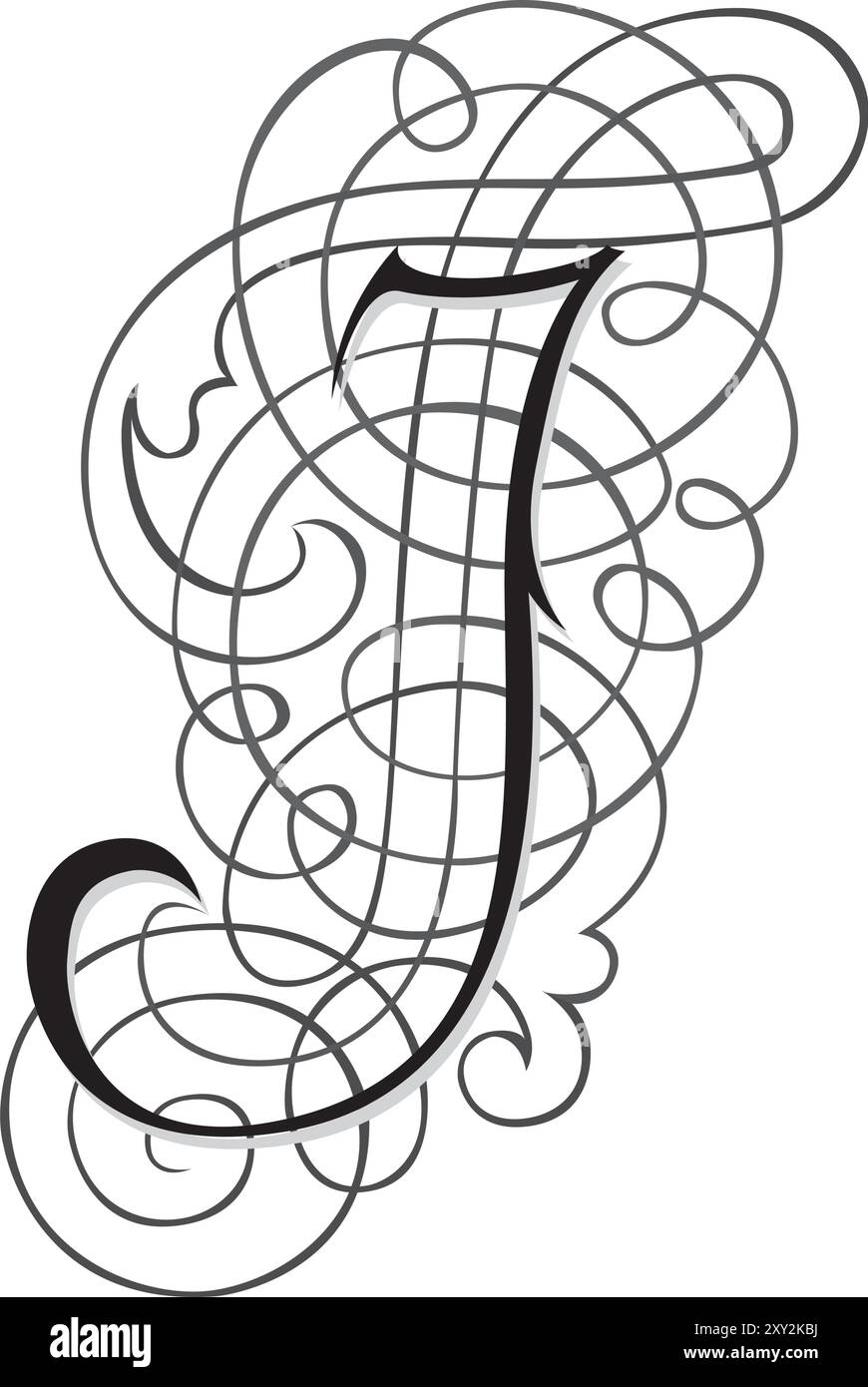 Trace letter j Stock Vector Images - Alamy