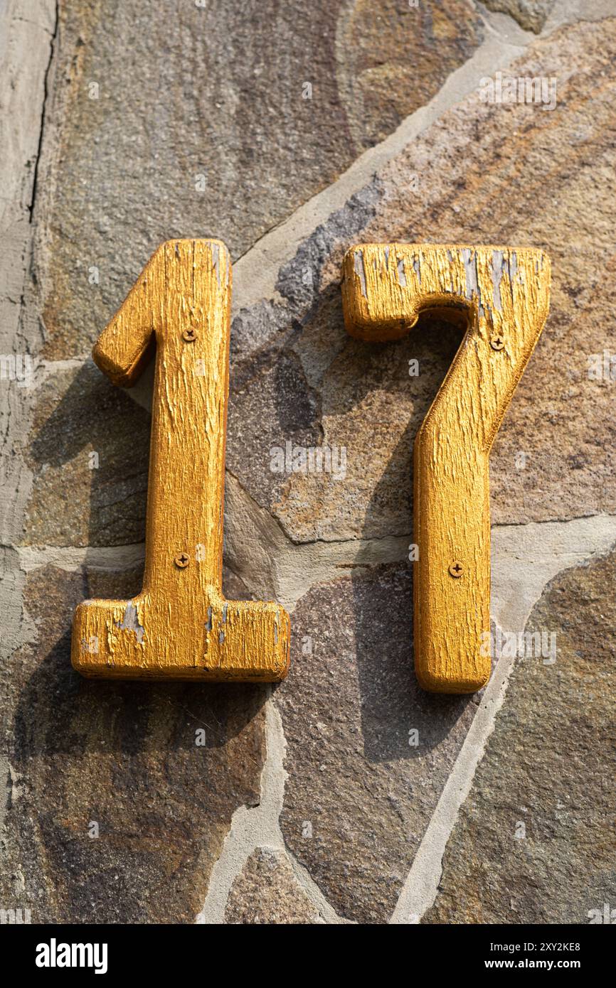 Number 17 on wall hi-res stock photography and images - Alamy