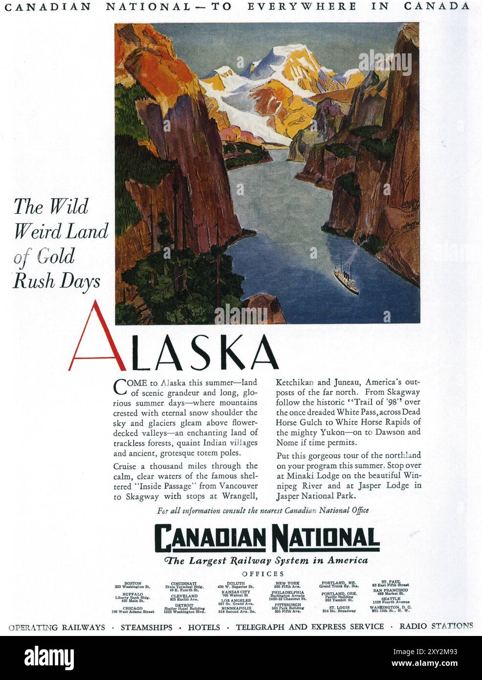 Vintage travel poster advertising canadian hi-res stock photography and ...