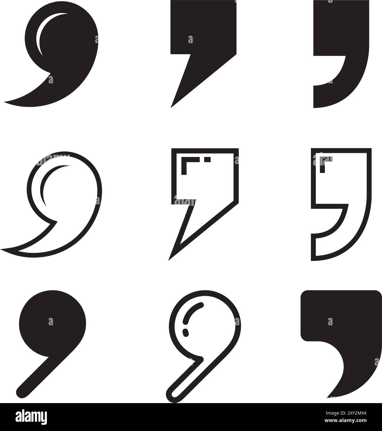 comma symbol icon illustration element design Stock Vector Image & Art ...