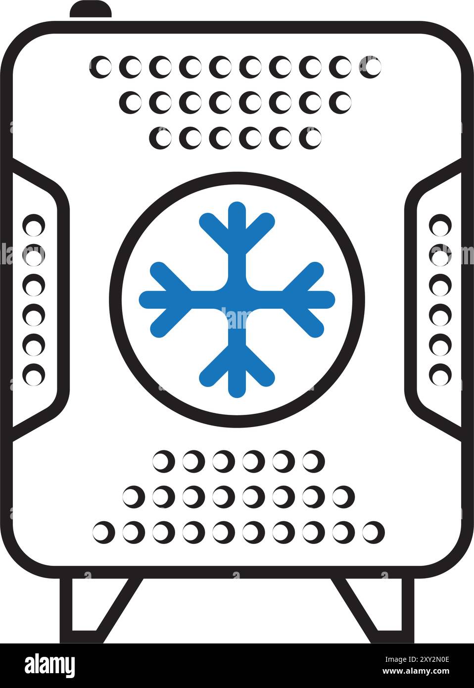 Portable Air Conditioner Icon Illustration Element Design Stock Vector