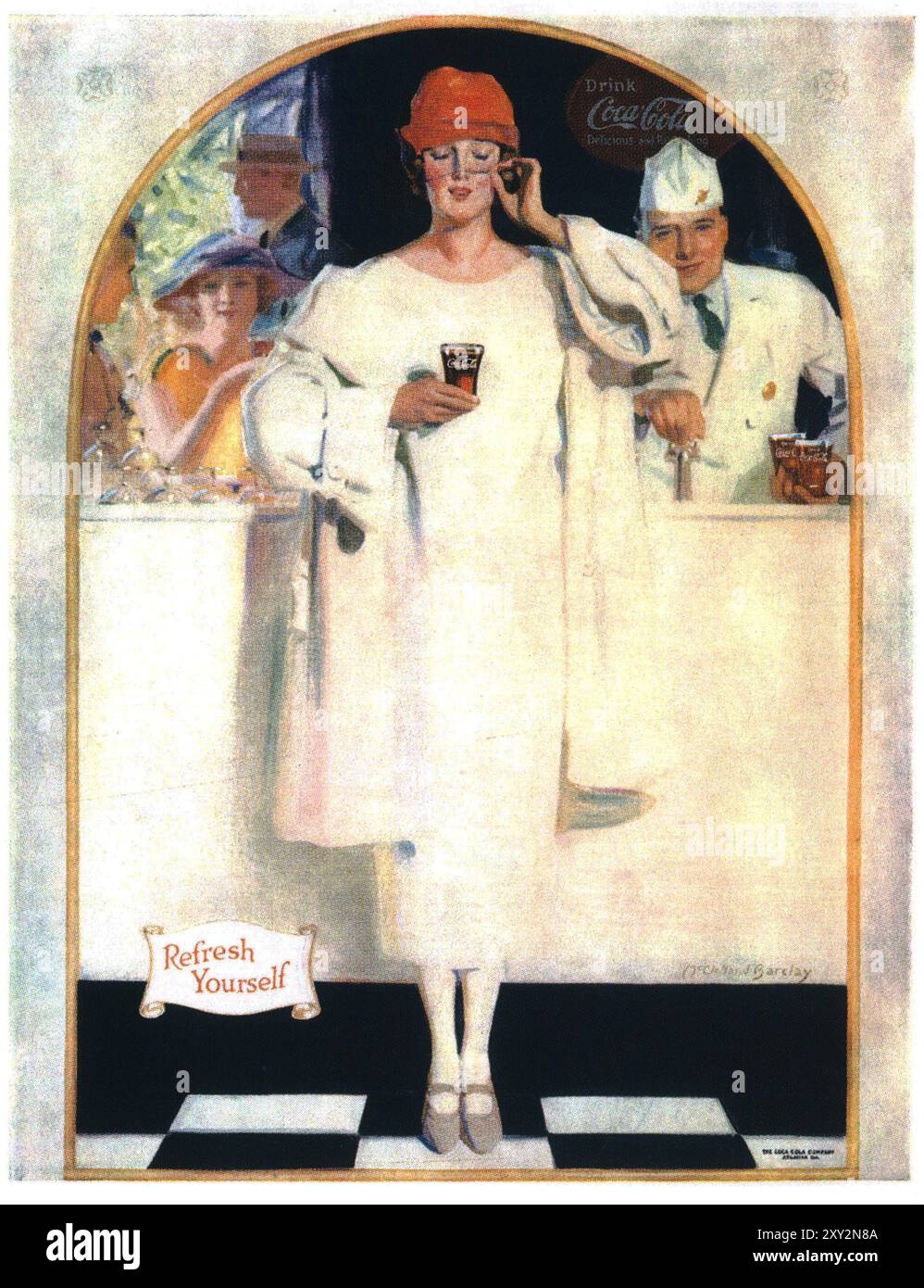 1924 Coca-Cola ad with McClelland Barclay art Stock Photo - Alamy