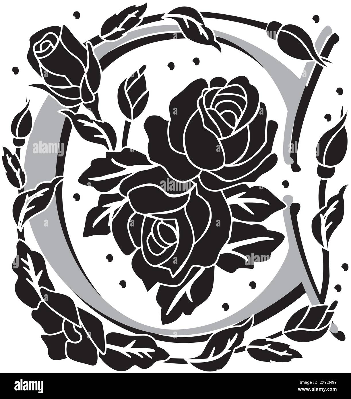 Floral initial letter c Cut Out Stock Images & Pictures - Alamy