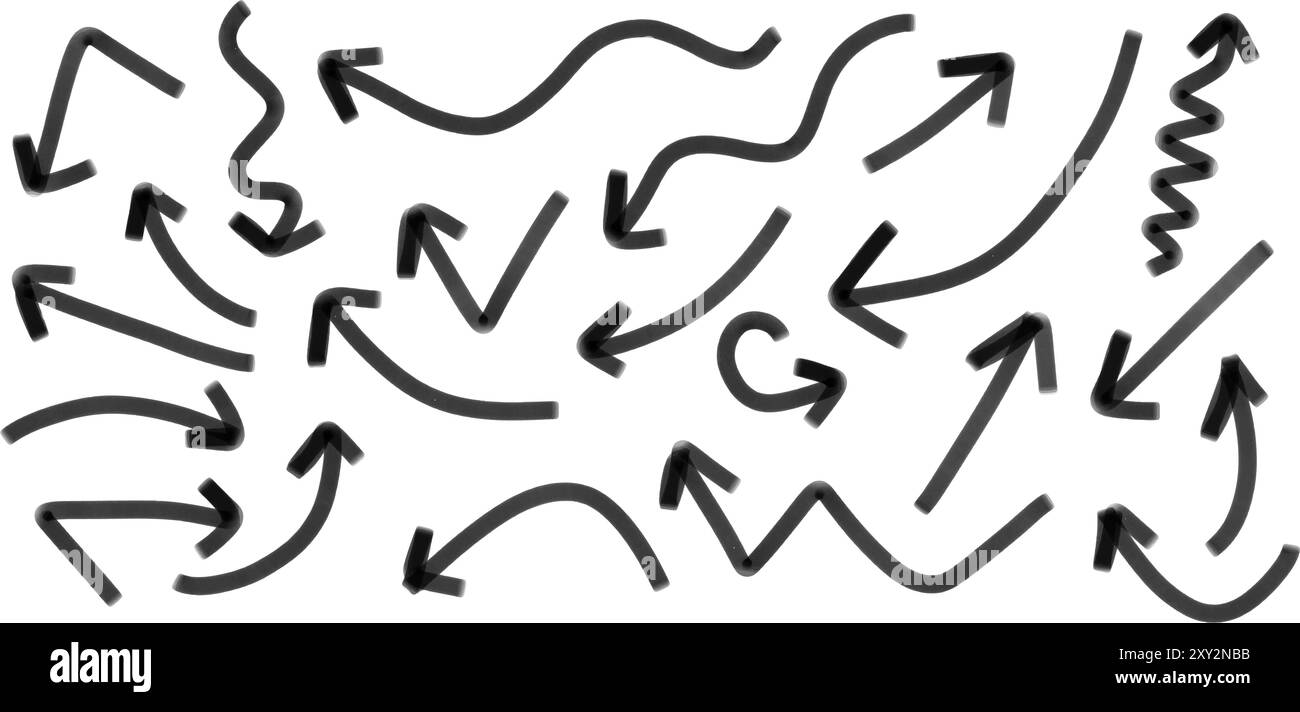 Hand drawn brush arrows. Vector illustration Stock Vector Image & Art ...