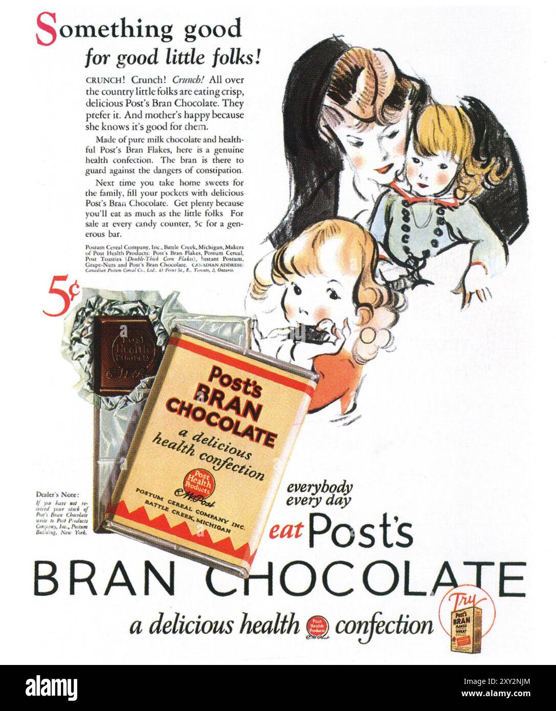 1920s advert chocolate hi-res stock photography and images - Alamy