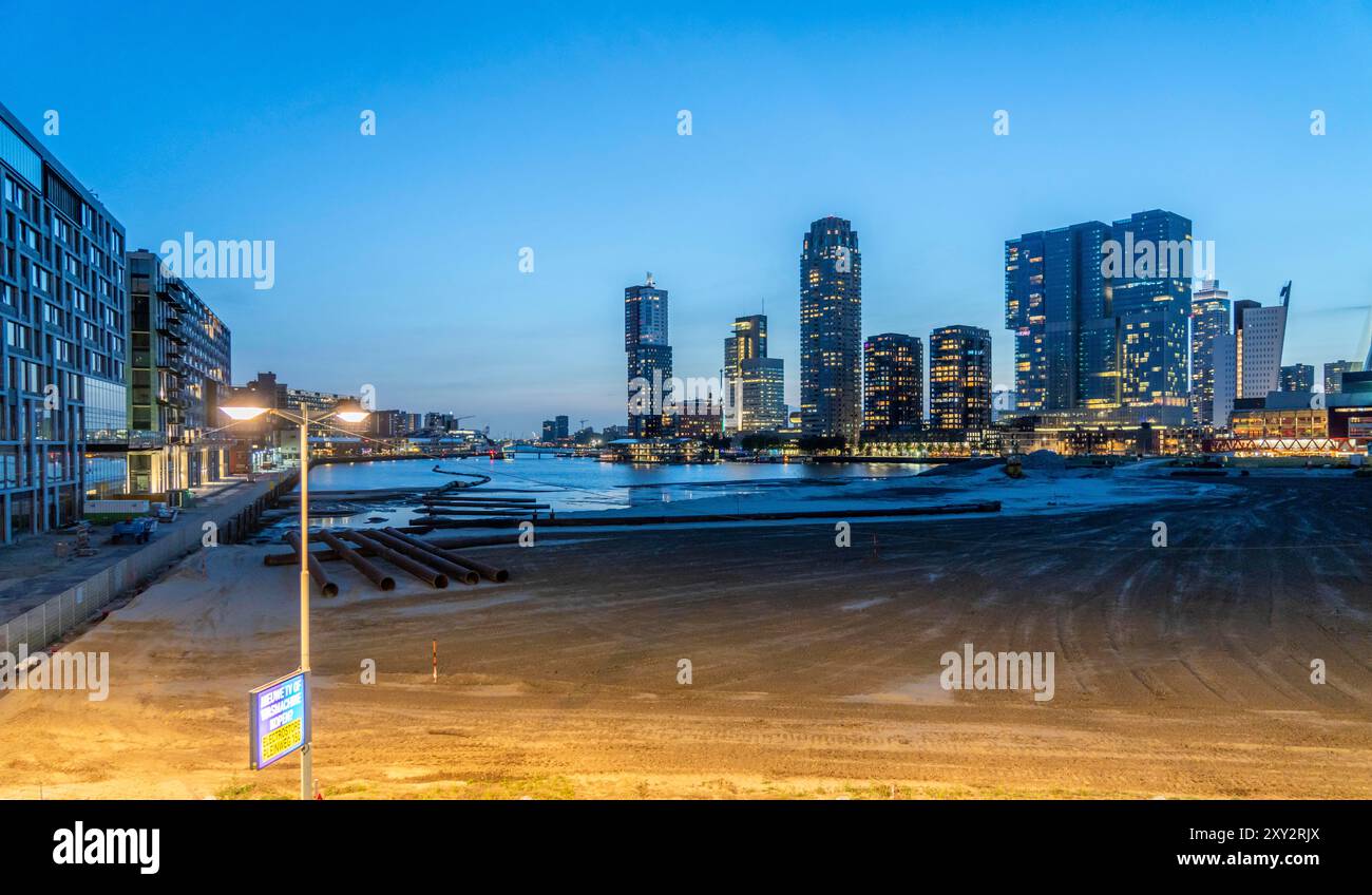 The Rijnhaven, a 28-hectare harbor basin, has now been filled in by ...
