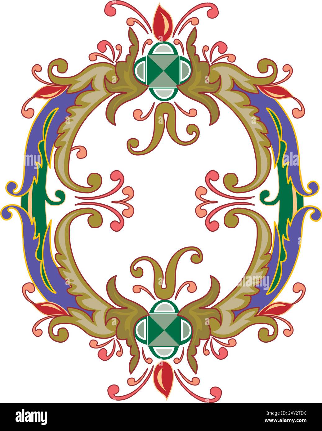 Vincente Initial Caps Font Capital Letter O vector design illustration ...