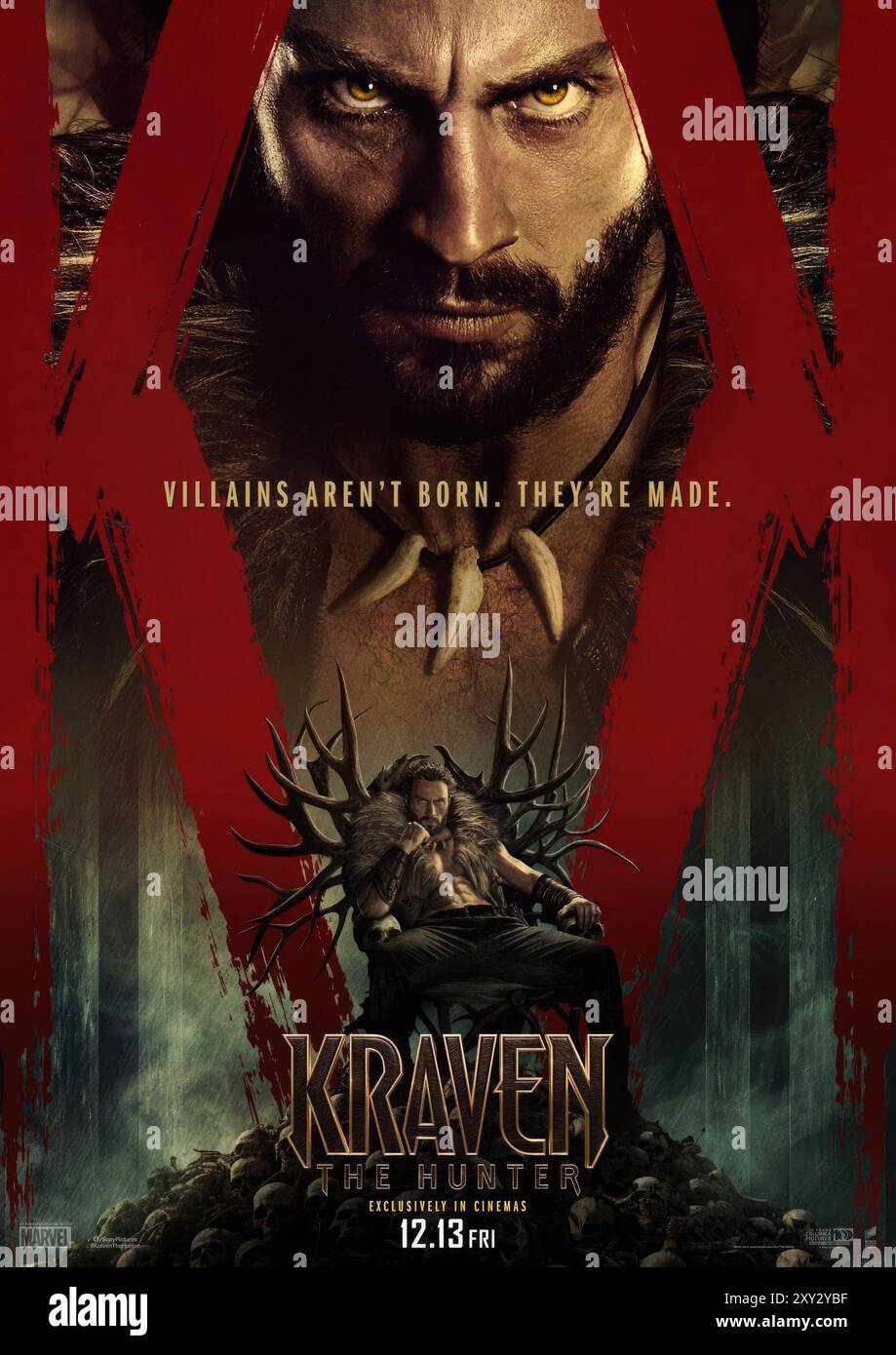 KRAVEN THE HUNTER, British advance poster, Aaron Taylor-Johnson as ...