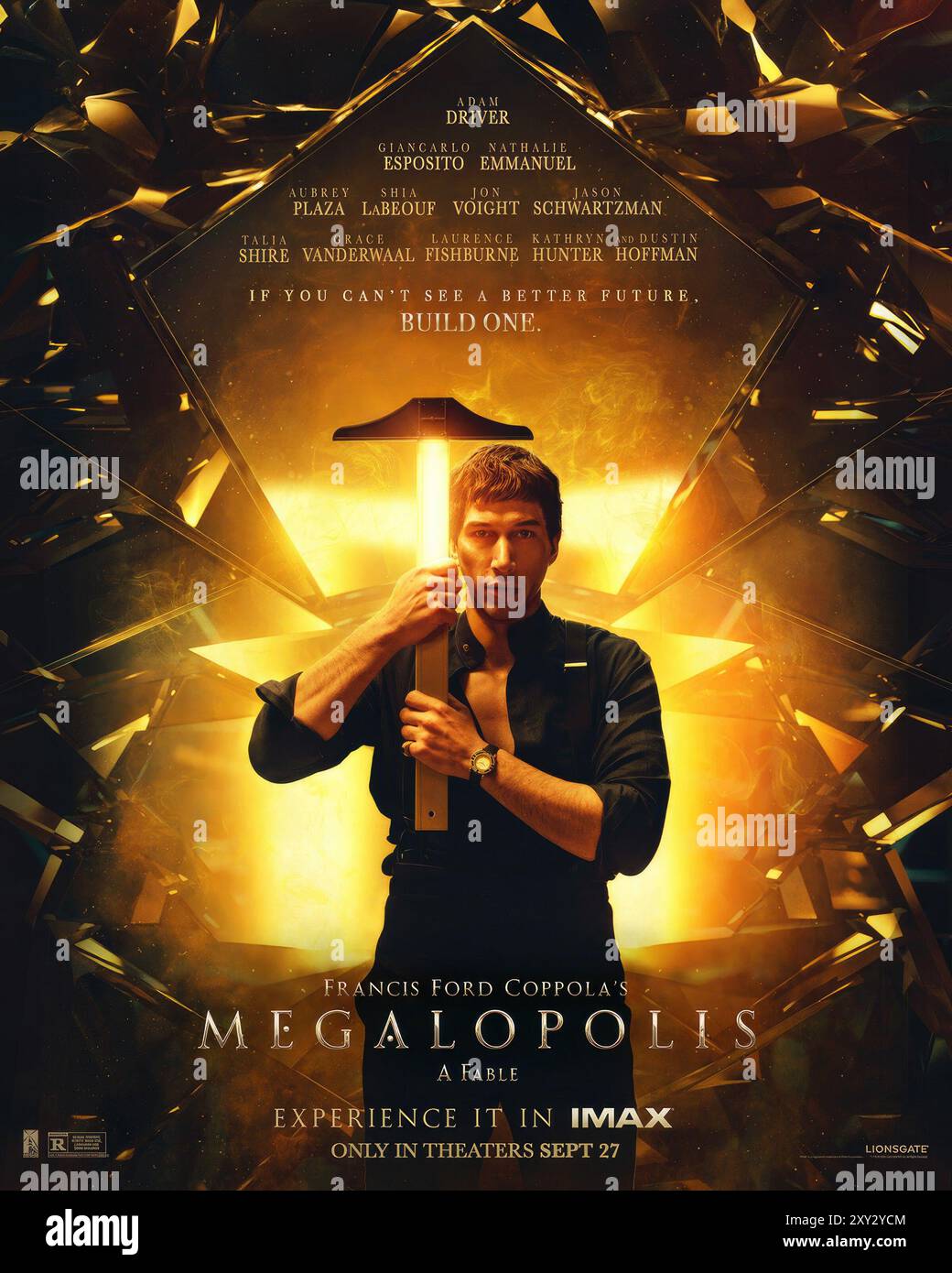 MEGALOPOLIS, US poster, Adam Driver, 2024. © Lionsgate Films / Courtesy ...