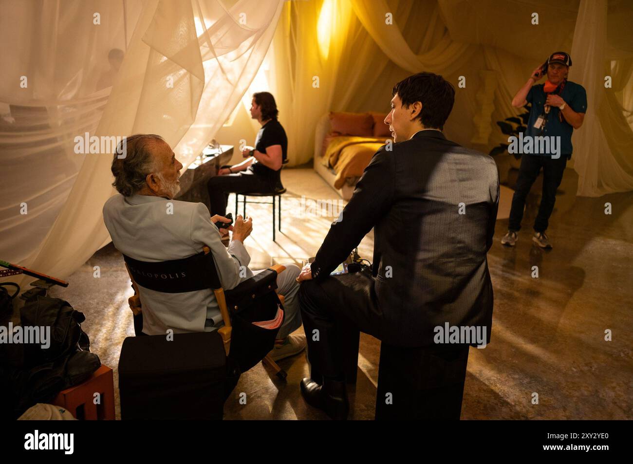 MEGALOPOLIS, front, from left: director Francis Ford Coppola, Adam ...