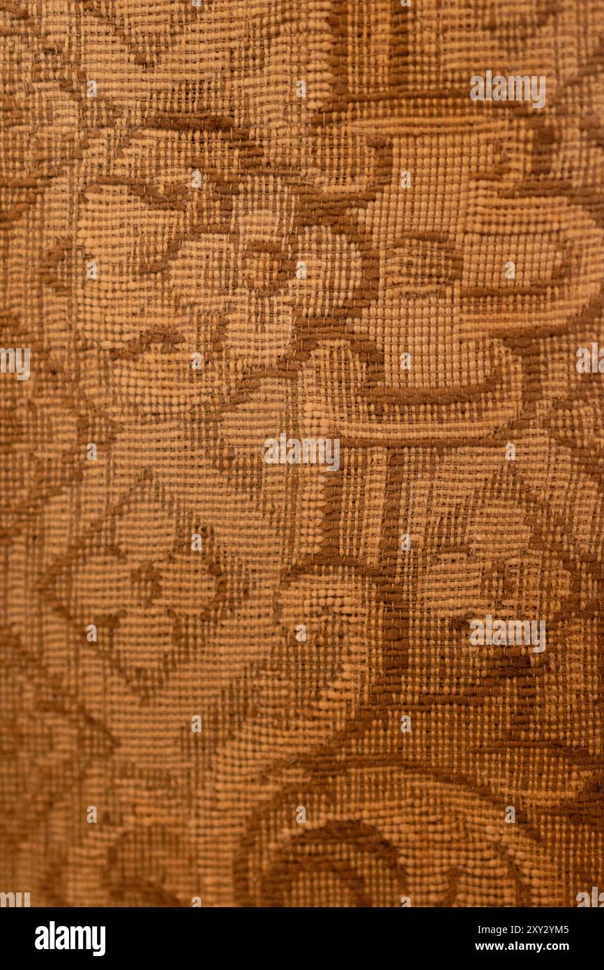 Rustic fabric printed in antique designs .Wallpeper.Space for copy ...