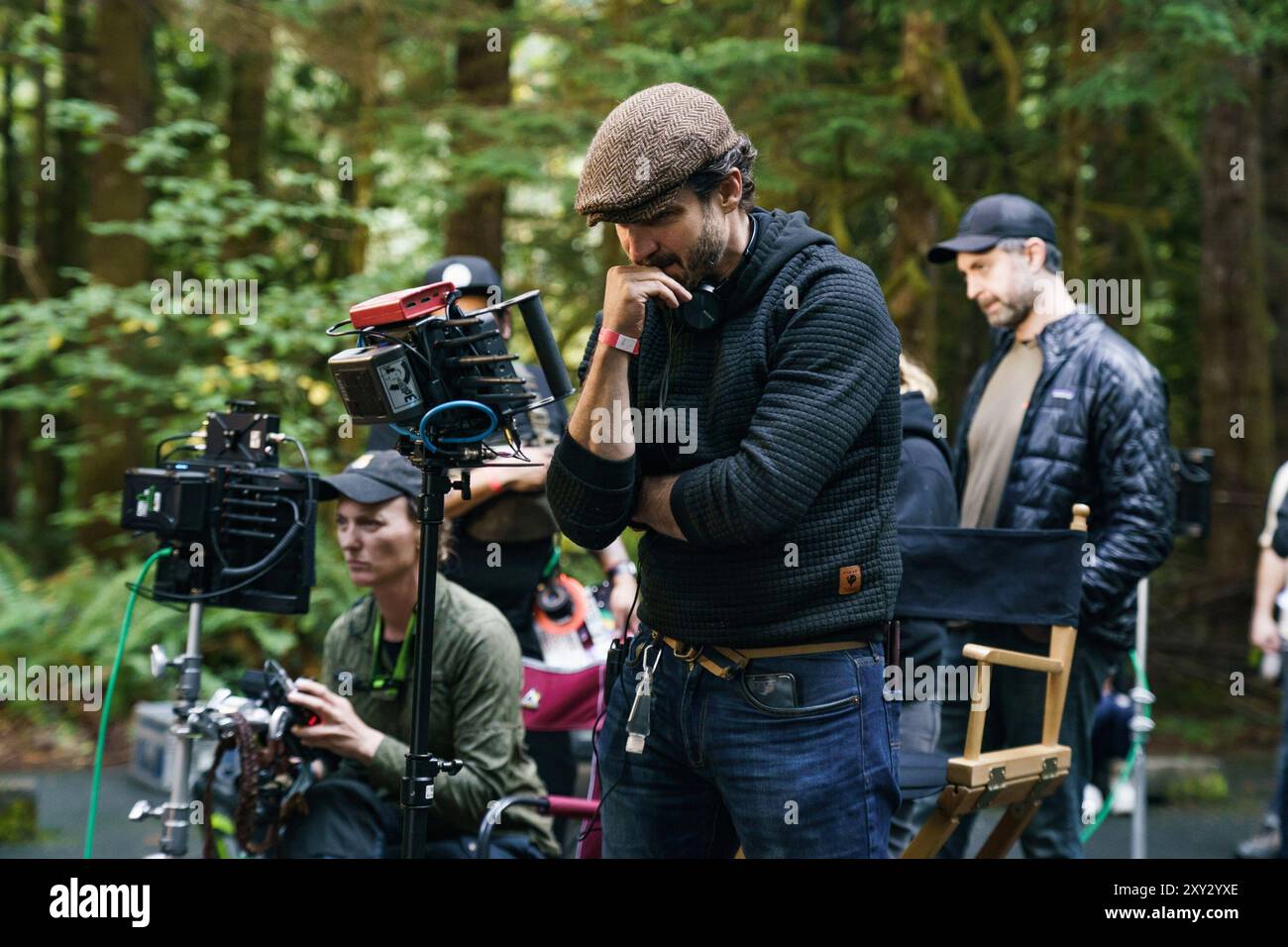 STRANGE DARLING, director JT Mollner, on set, 2023. ph: Allyson Riggs / © Magenta Light Studios ...