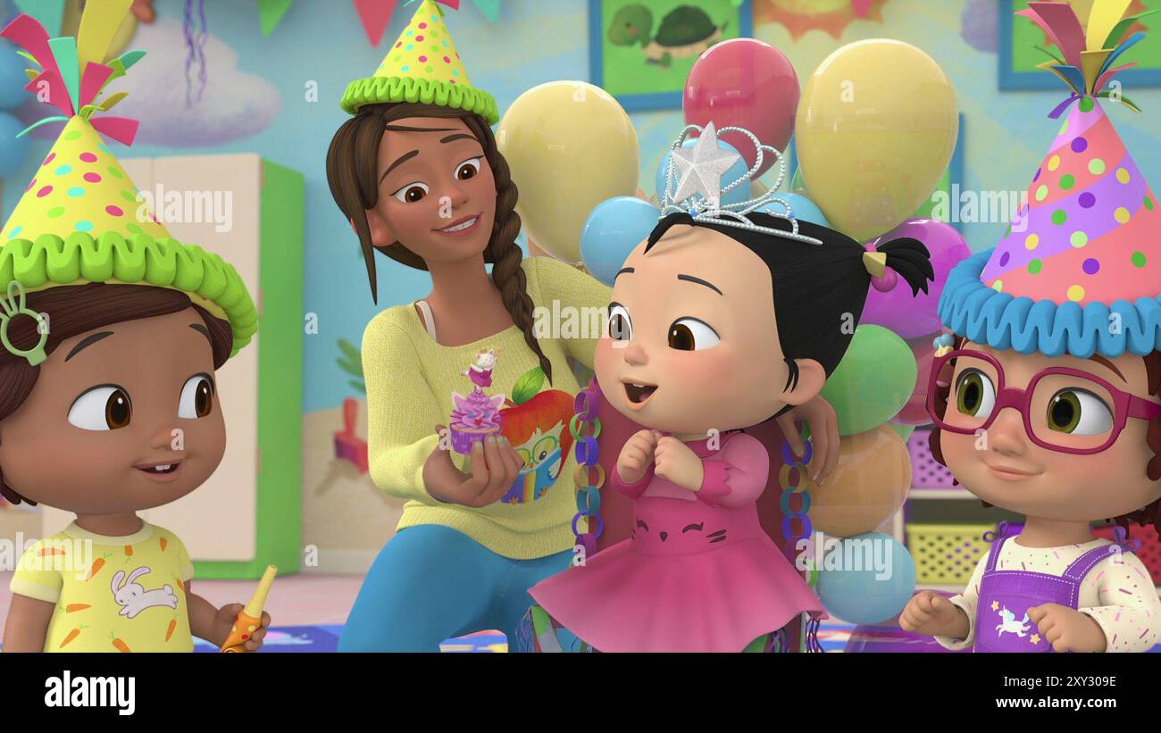 COCOMELON LANE, from left: Nina (voice: Samantha Alarcon), Miss ...