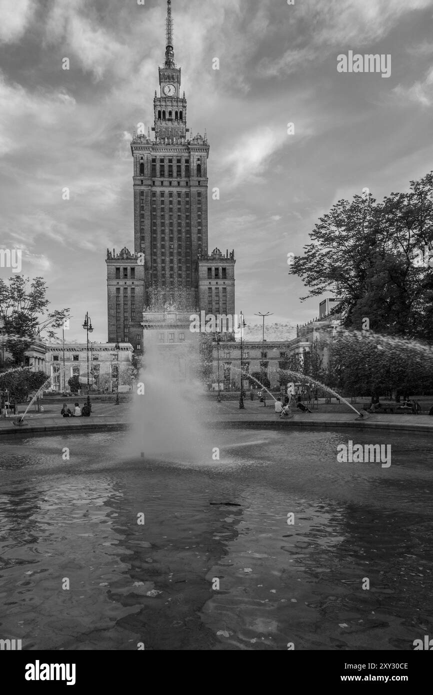 View of the Palace of Culture and Science in Warsaw, it is one of the ...