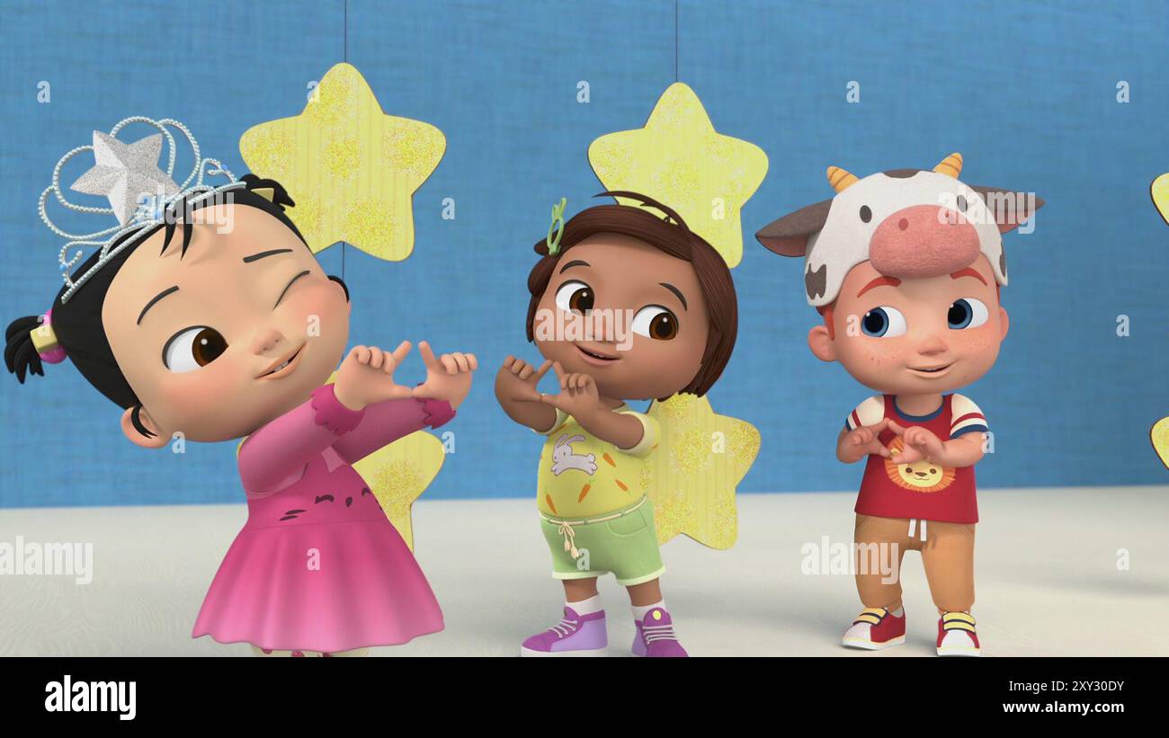 COCOMELON LANE, from left: Cece (voice: Diana Tsoy), Nina (voice ...