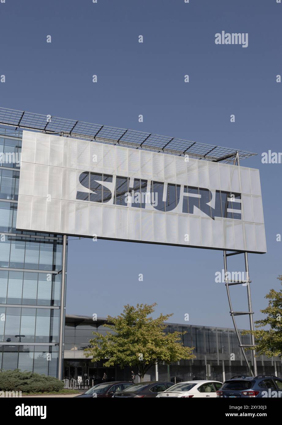 Niles - August 22, 2024: Shure Incorporated audio product headquarters ...