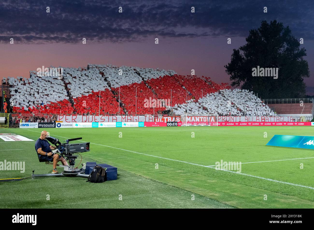 General overview of Danilo Martelli Stadium on Mantua during the ...