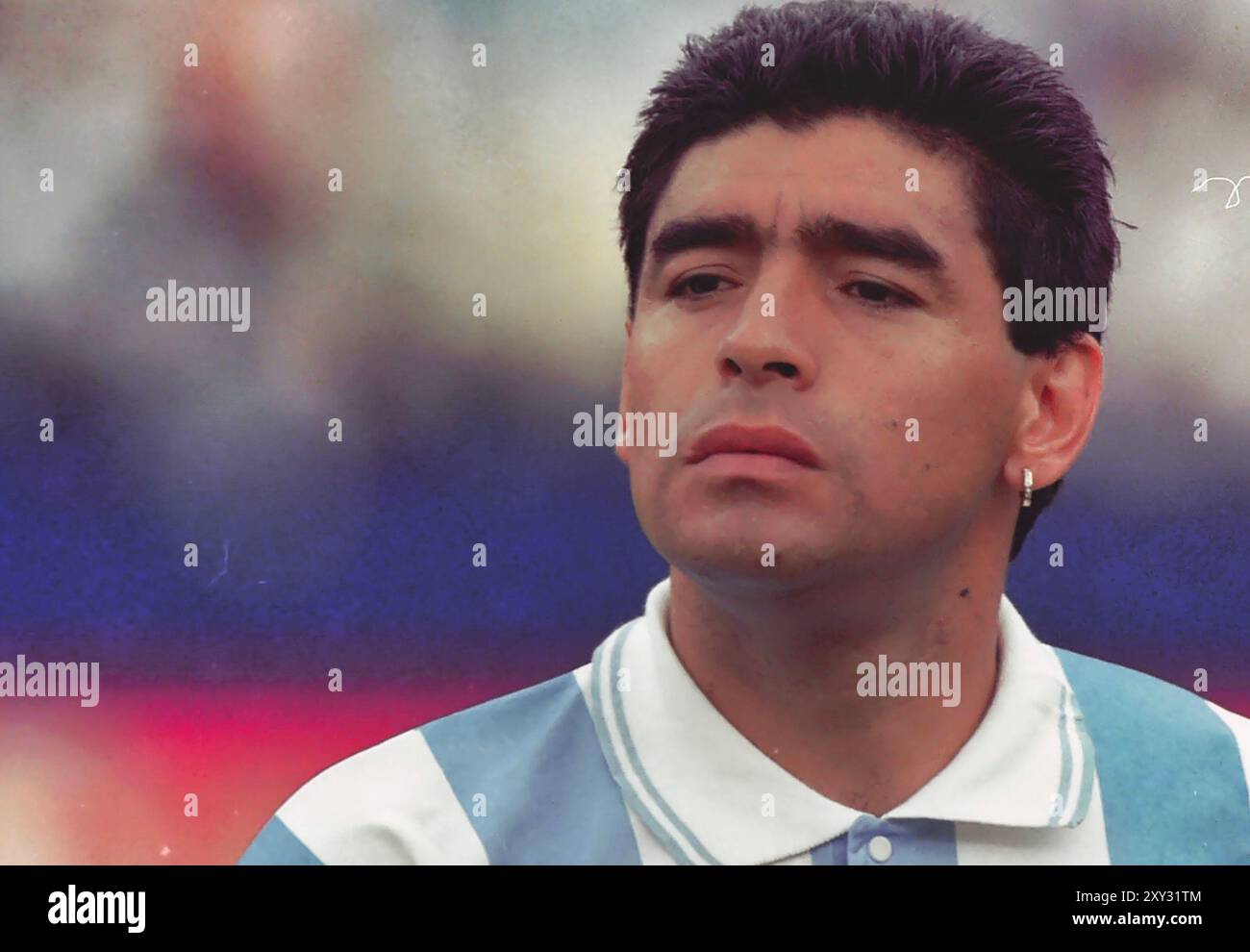 Diego Maradona playing for Argentina against Nigeria in the 1994 World ...