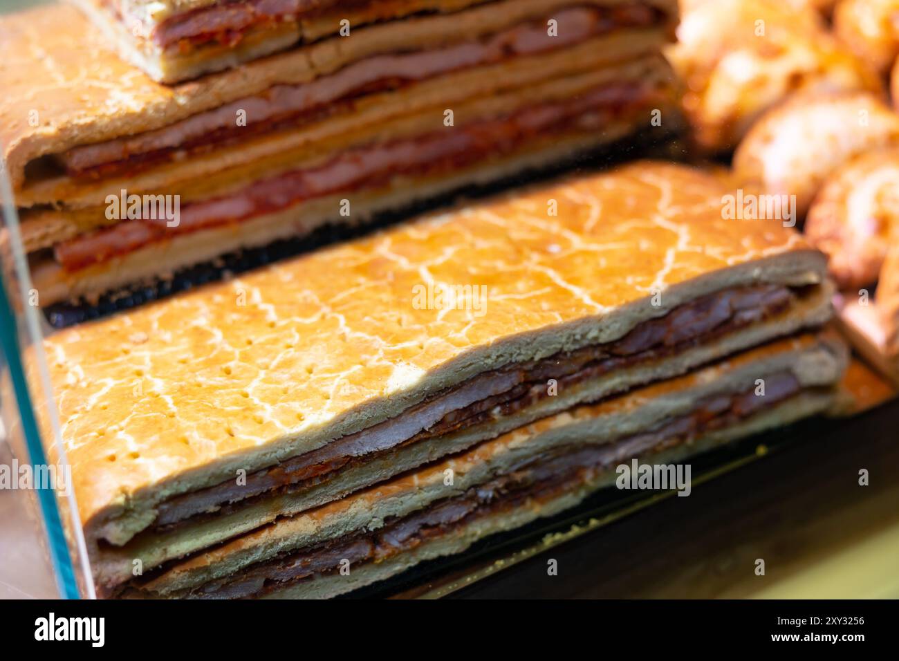 Traditional Spanish meat pie Hornazo Stock Photo - Alamy