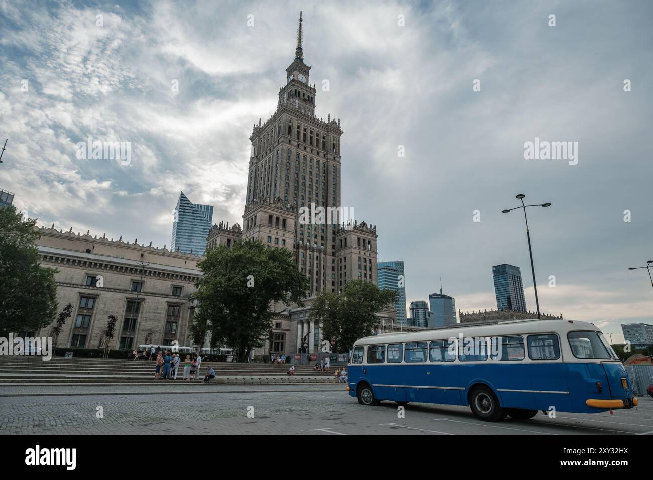 View of the Palace of Culture and Science in Warsaw, it is one of the ...