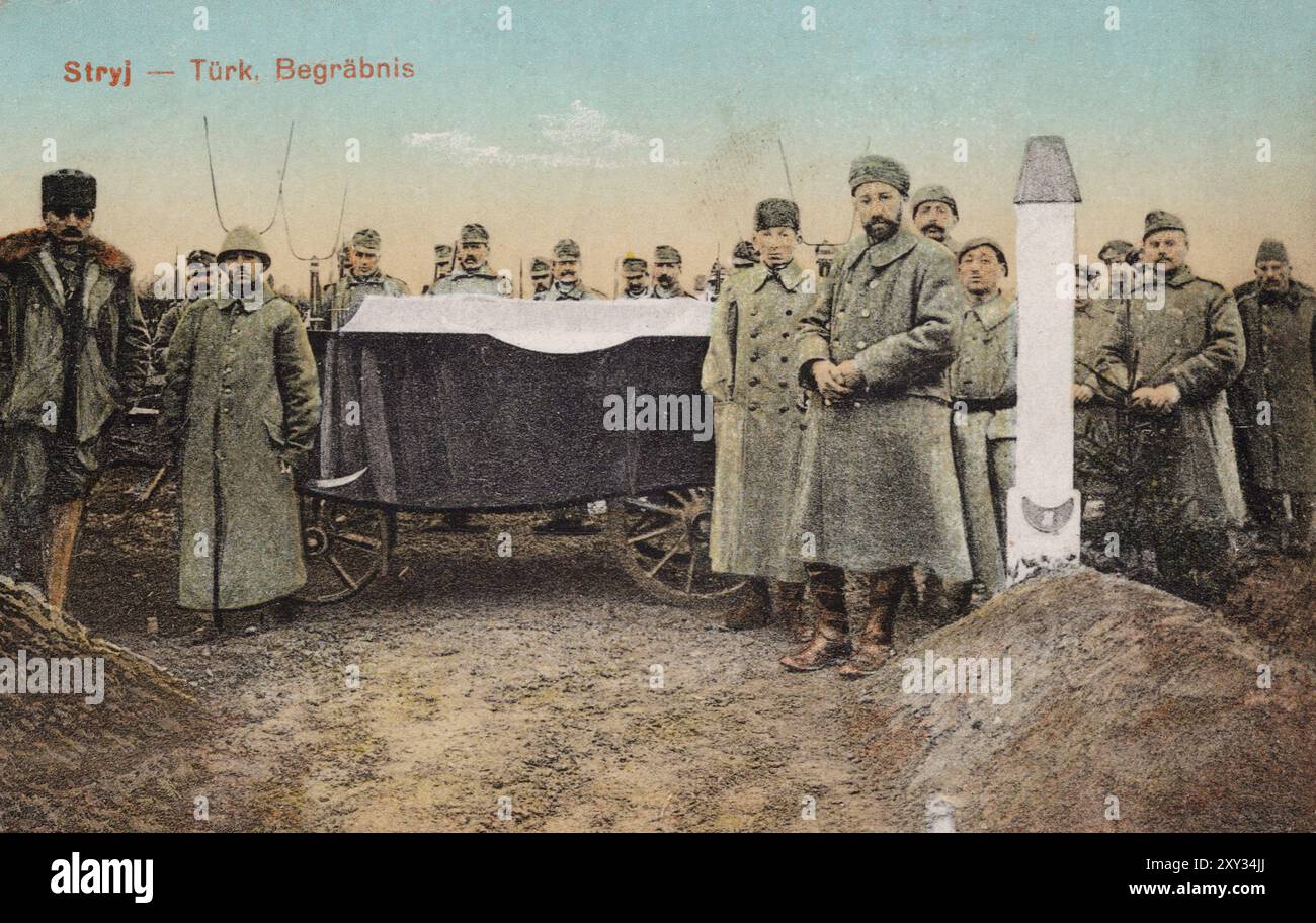 Stryj, Turk Begrabnis, burial of Ottoman Corps soldier(s), c1916 ...