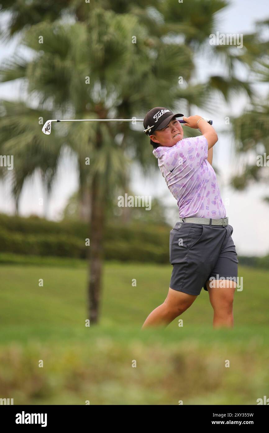 Holly Victoria Halim takes a shot during day one at Maybank Asean ...