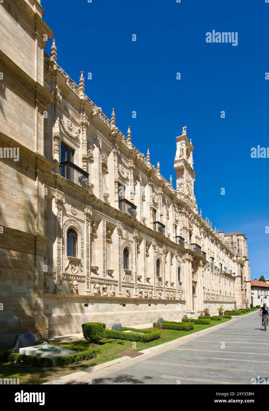 The plateresque facade of the 16th century Convento de San Marcos now ...