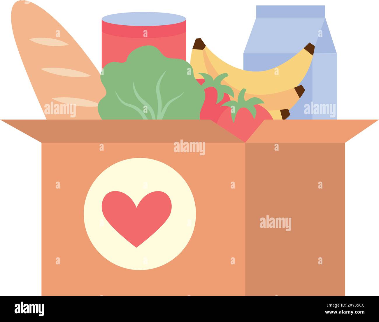 food charity cardboard box Stock Vector Image & Art - Alamy