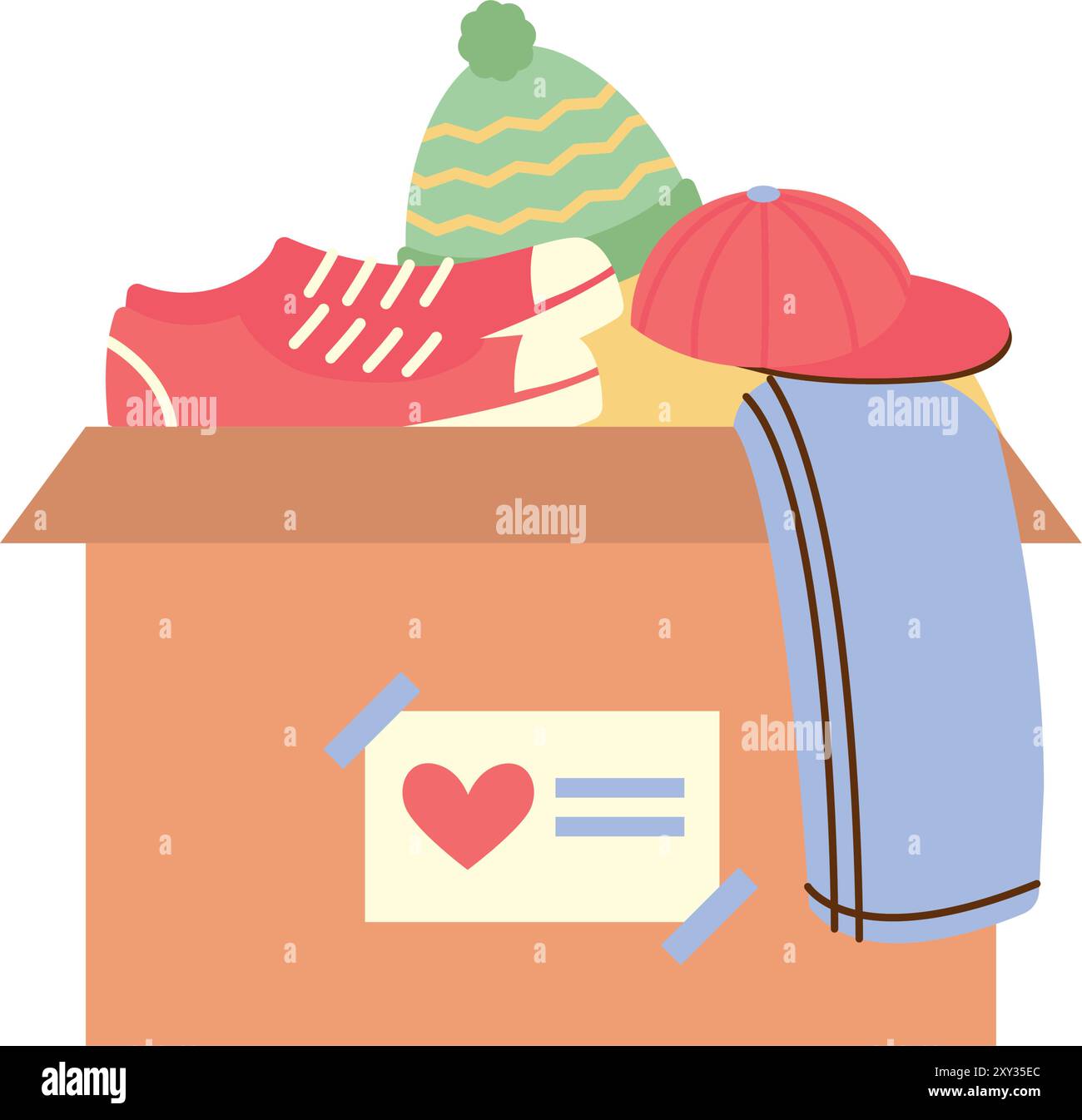 donation box full of clothes for charity Stock Vector Image & Art - Alamy