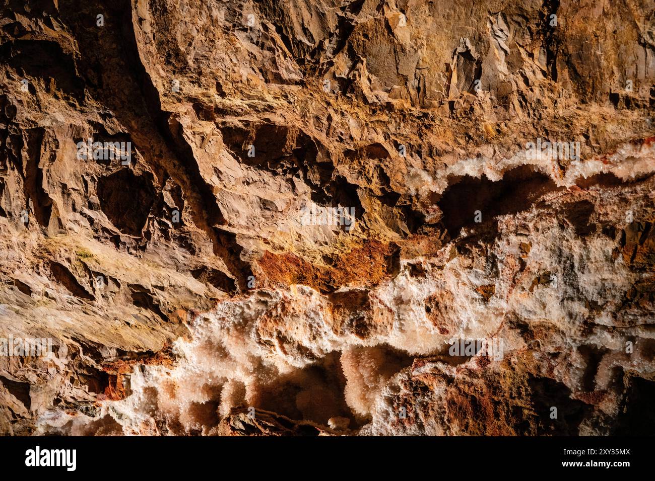 Photograph from the interior of Jewel Cave National Monument, Black ...