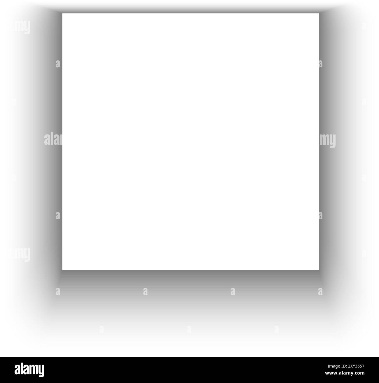 Square shadow effect from paper page or card, poster or banner, picture ...