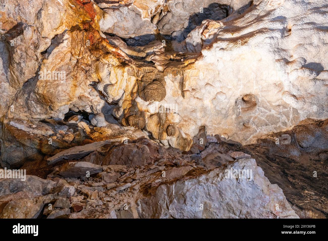 Photograph from the interior of Jewel Cave National Monument, Black ...