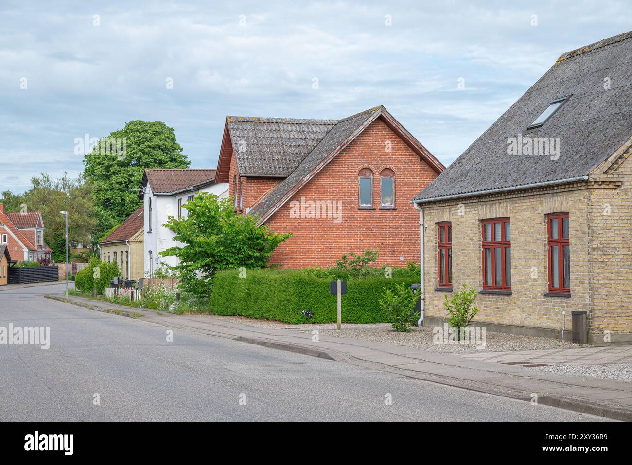 Buildings at the street of town of Rodby in Denmark Stock Photo - Alamy
