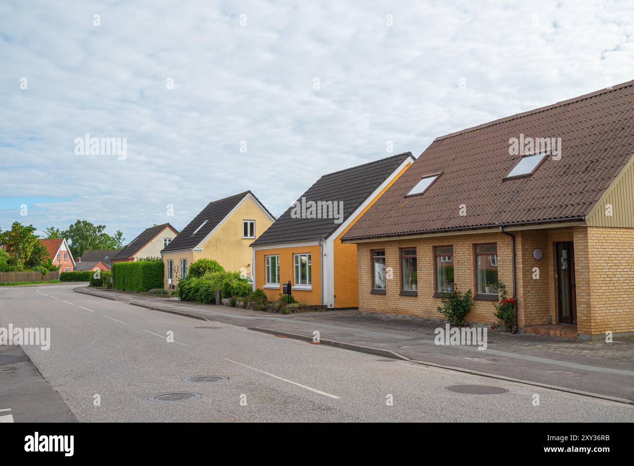 Buildings at the street of town of Rodby in Denmark Stock Photo - Alamy