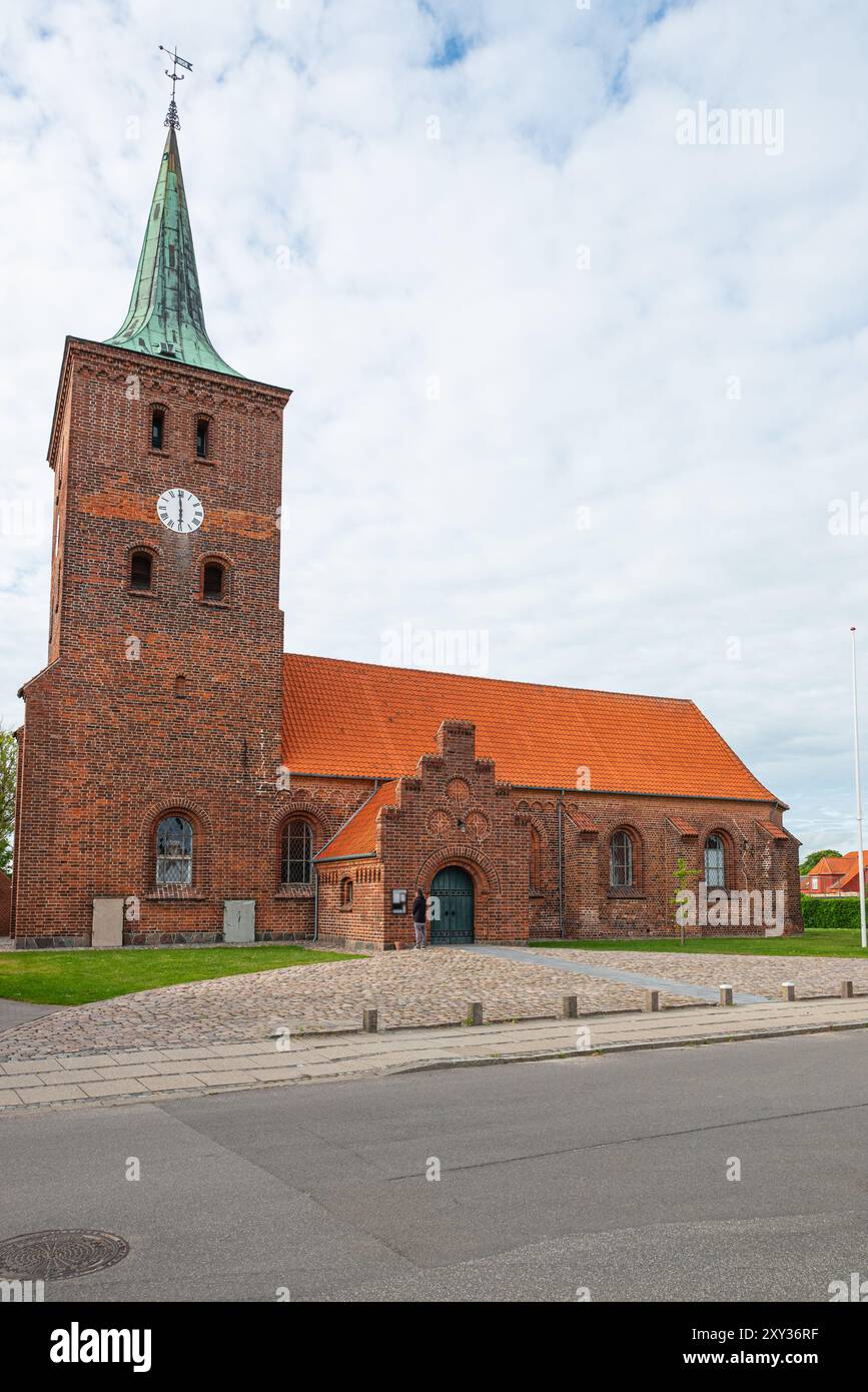 The church of Town of Rodby in Lolland in denmark Stock Photo - Alamy