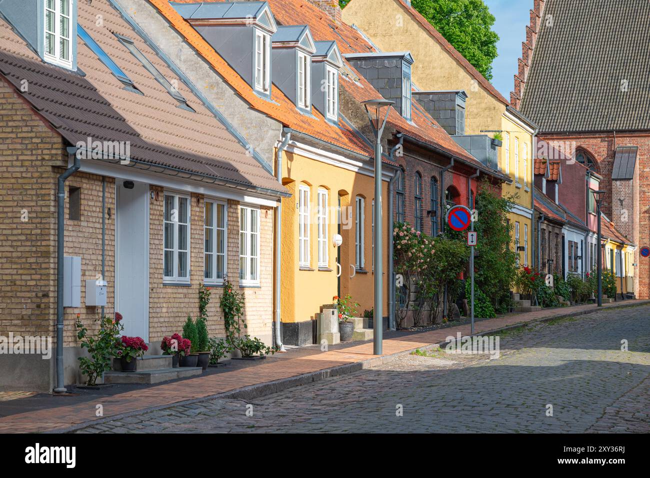 Beautiful Houses in town of Maribo on island of Lolland in Denmark ...