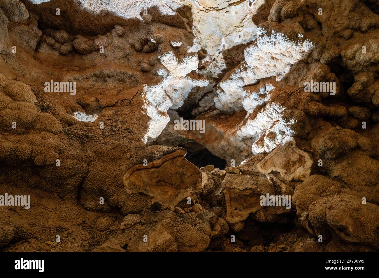 Photograph from the interior of Jewel Cave National Monument, Black ...