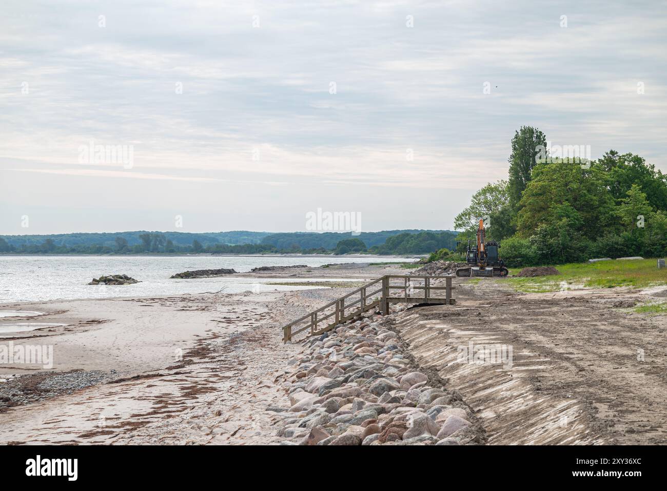 Ulvshale strand beach on island of Mon in Denmark Stock Photo - Alamy