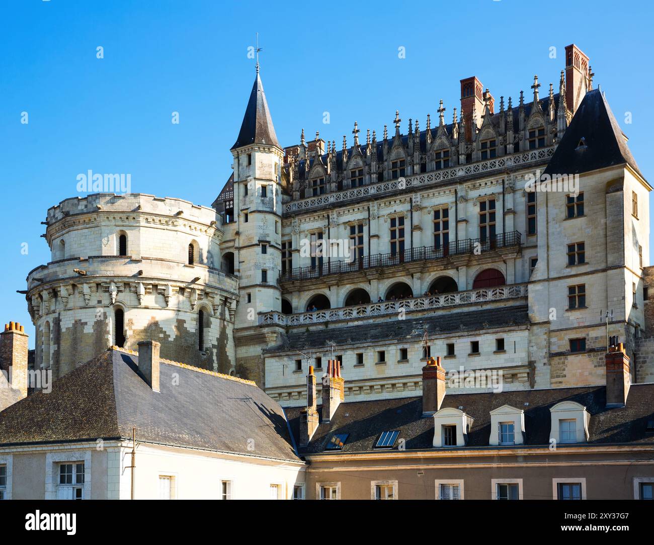 View of medieval castle Chateau in Amboise Stock Photo - Alamy