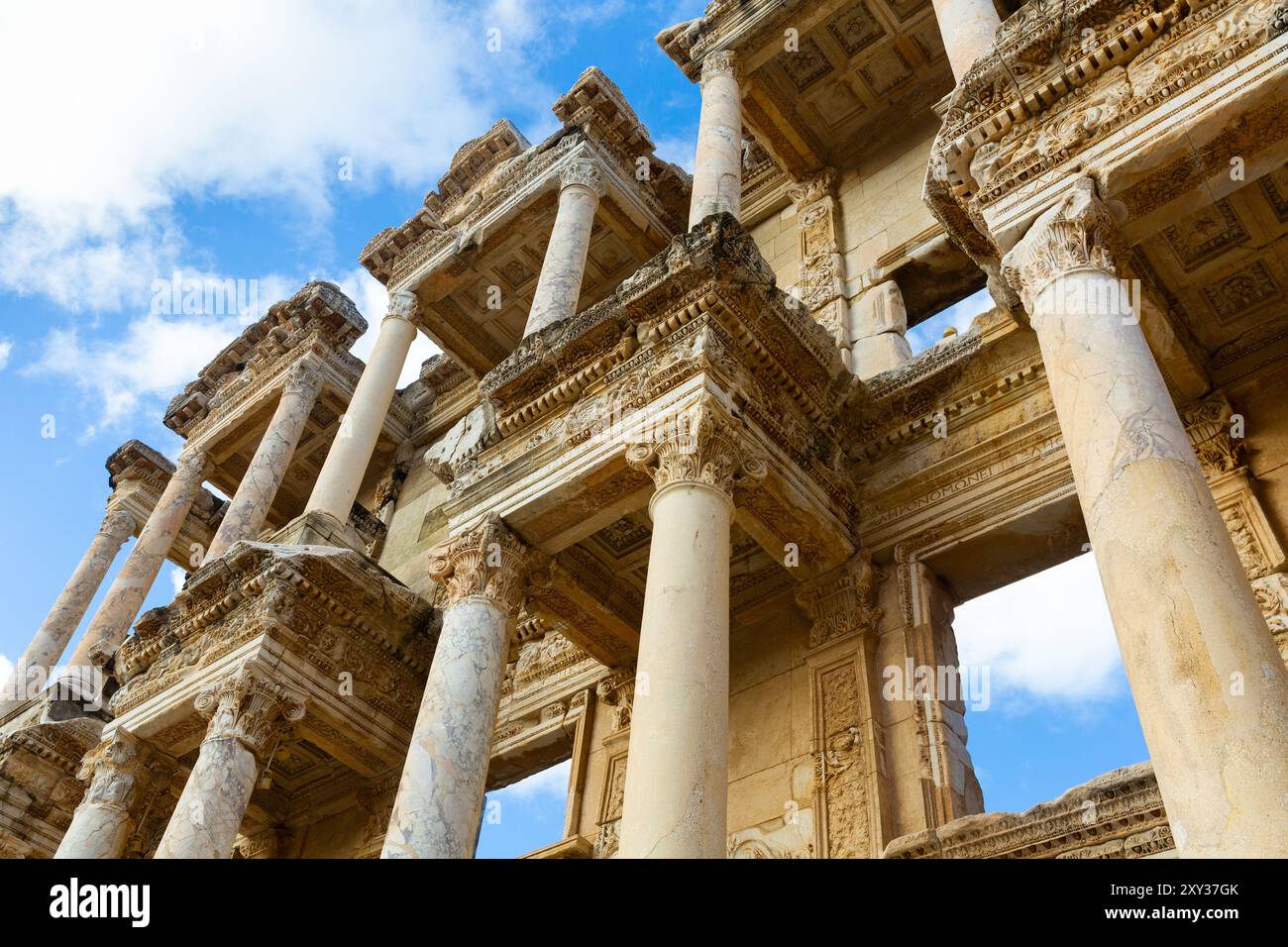 Ancient Library of Celsus. Roman building ruins in Ephesus. Turkey ...