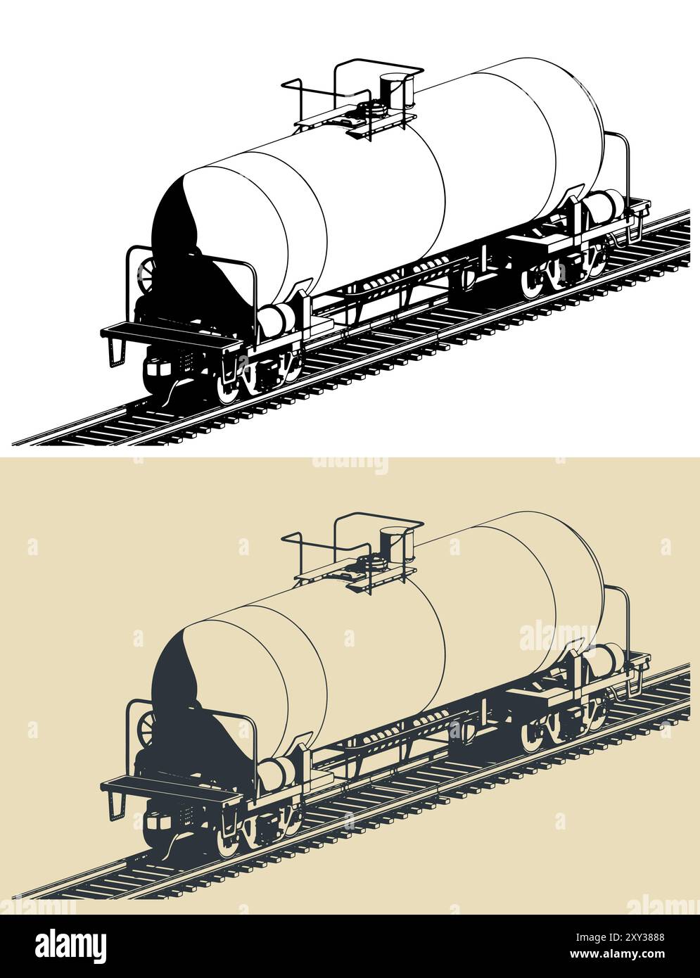Rail tanker vector vectors hi-res stock photography and images - Alamy