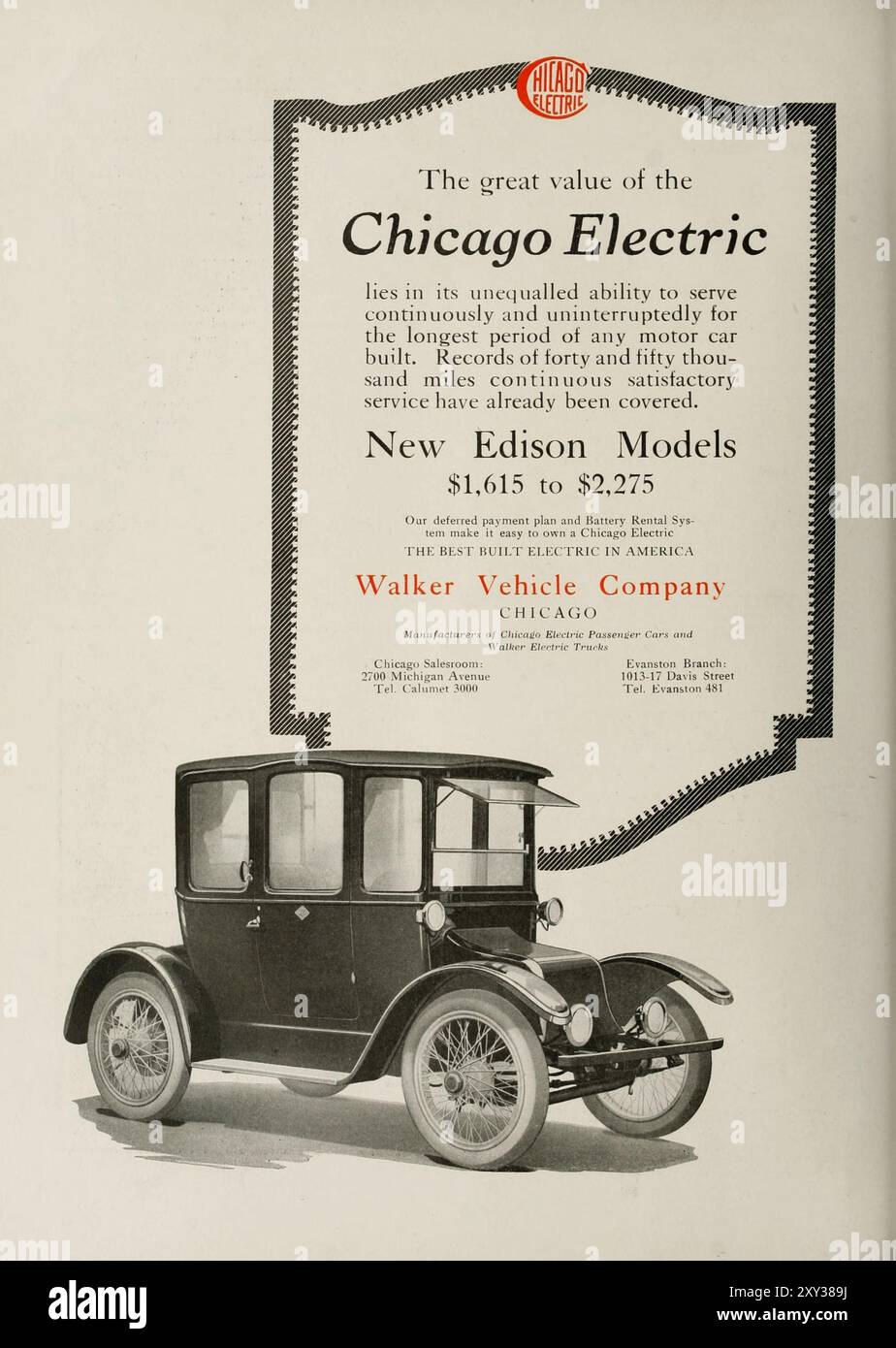 Chicago Electric Car, by the Walker Vehicle Company. Vintage ...